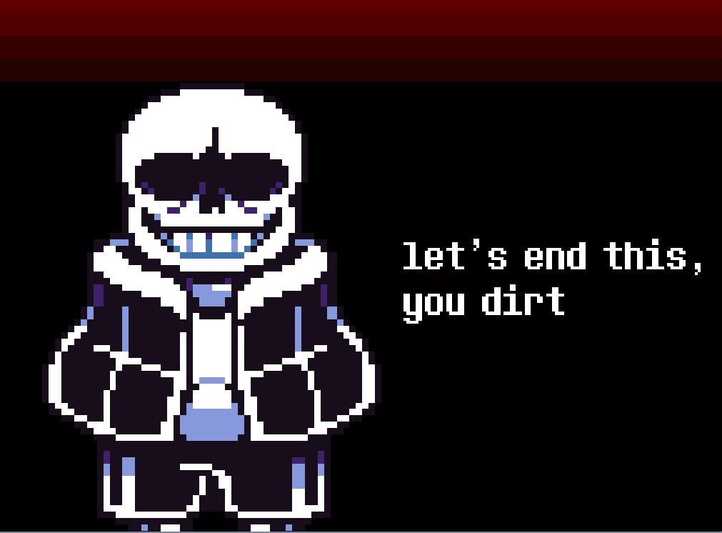 Hard mode sans fight (Undertale) by 2D_3D