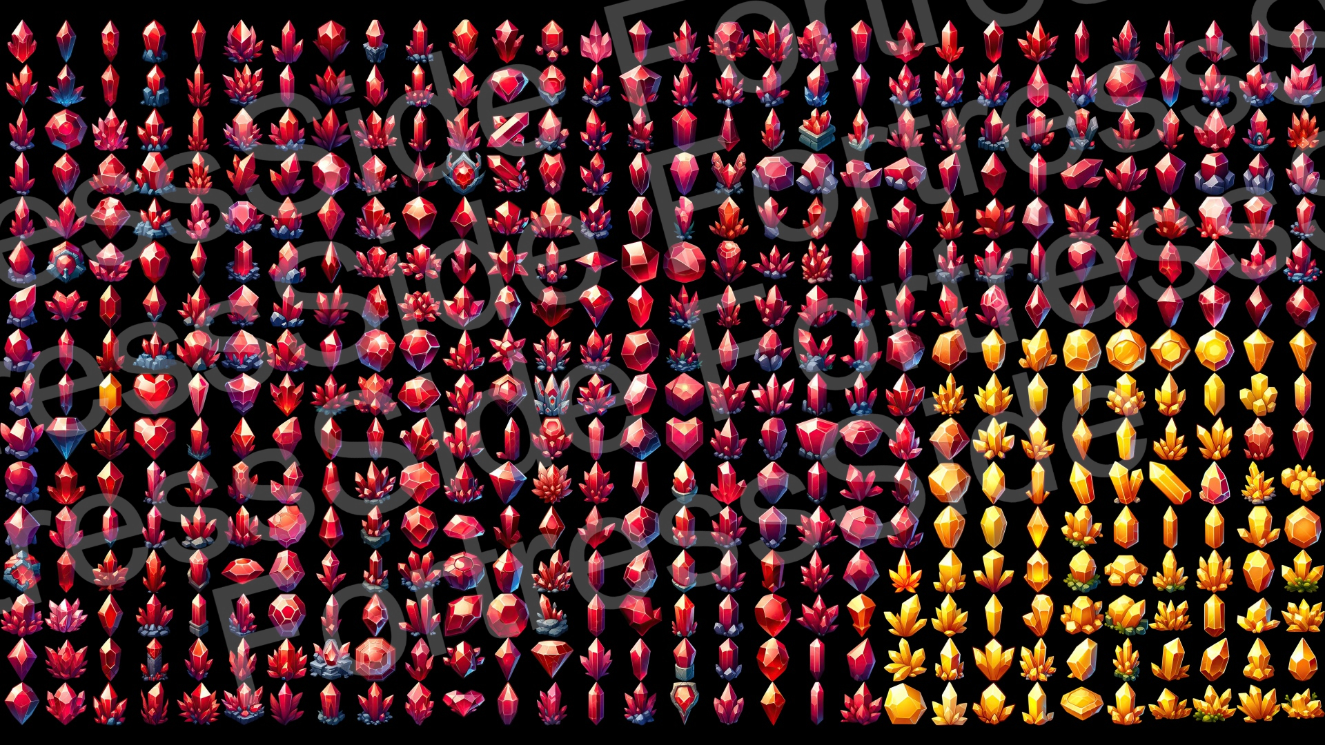 Pack 62 - Crystals - 3000+ Sprites by FortressSide