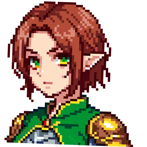 Elf Warrior Portrait - Pixel Art Heroic Busts for RPGs & Visual Novels ...