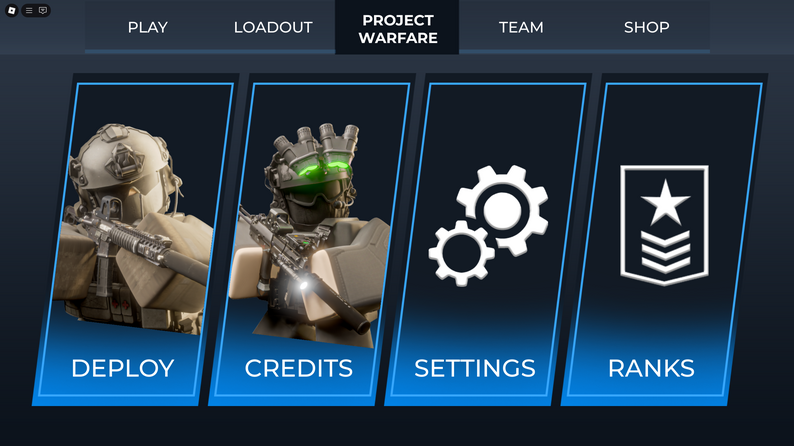 Roblox Military UI System – Fully Scripted Project Warfare Menu by kwstudio.org