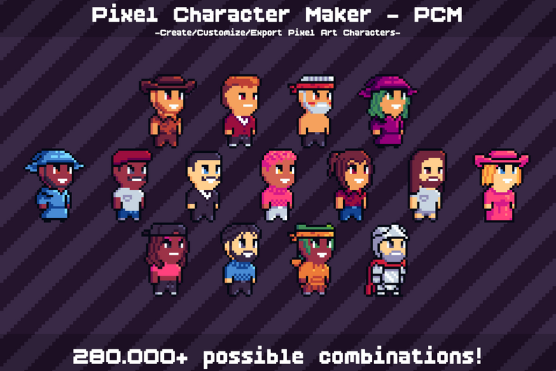 Pixel Character Maker - PCM by Manu Nitu