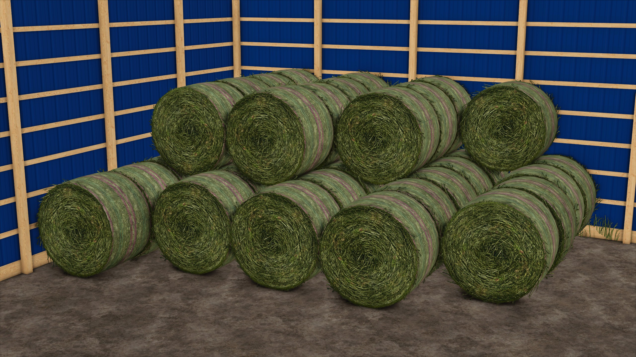 FS25 40x64 Hay Shed by LJR Modding