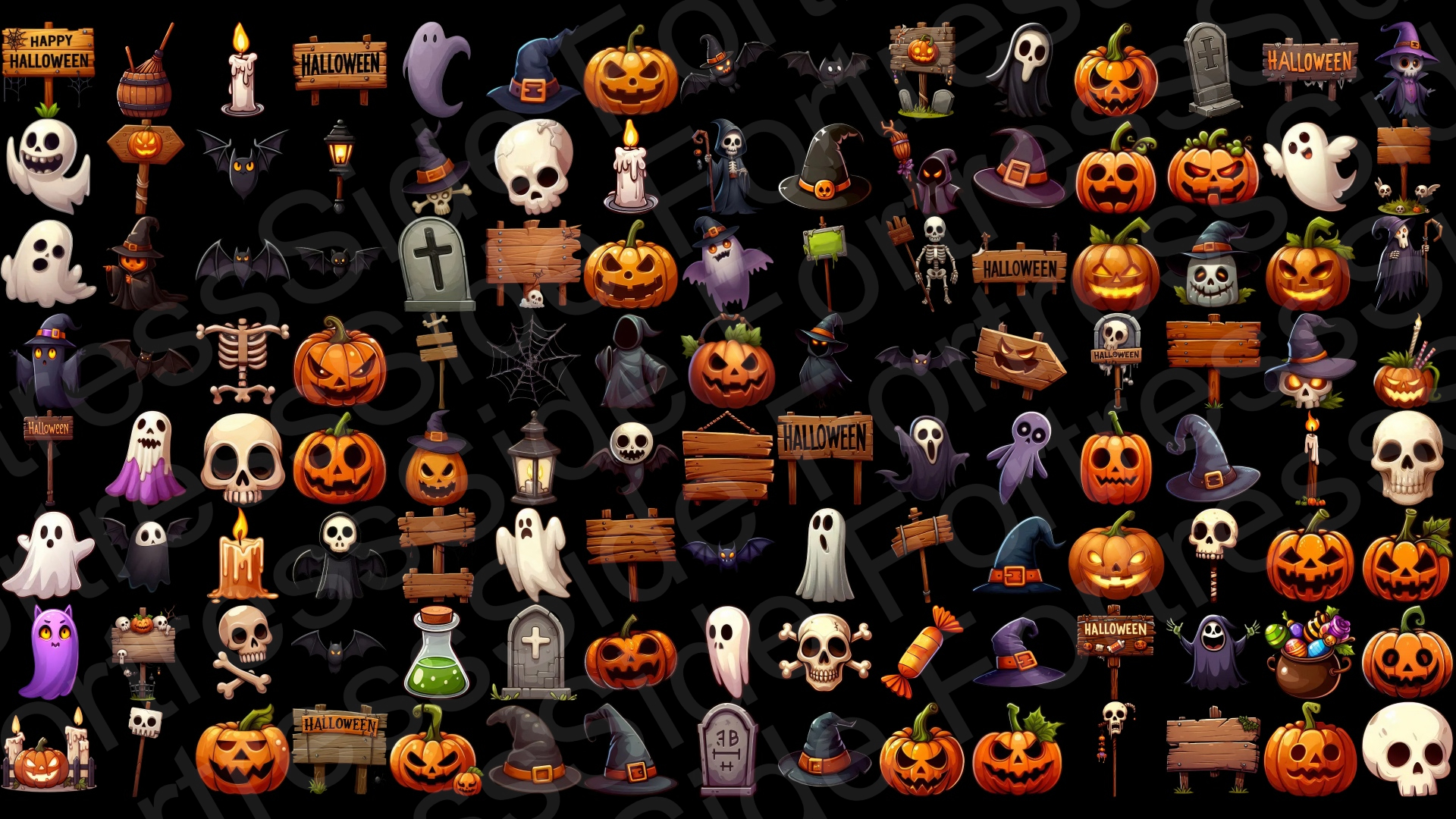 Halloween theme Pack 4 - 500+ Sprites by FortressSide