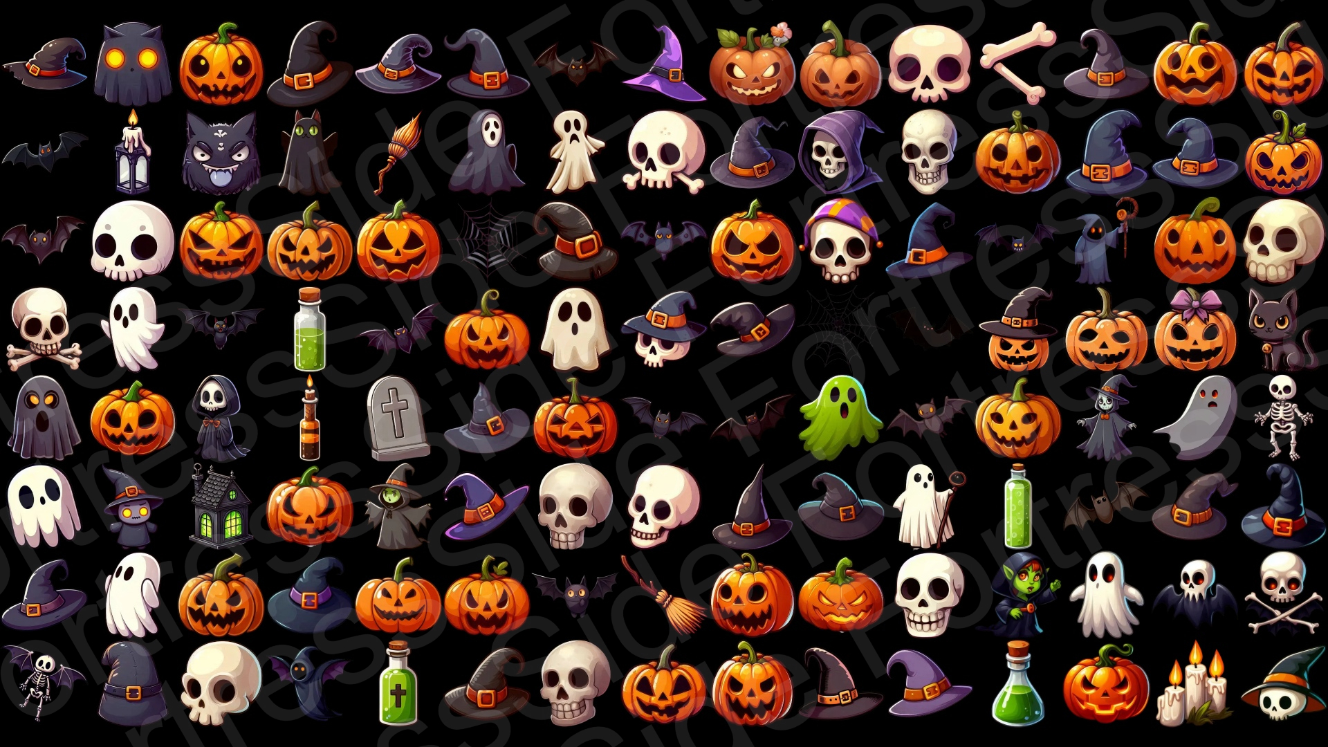 Halloween theme Pack 4 - 500+ Sprites by FortressSide