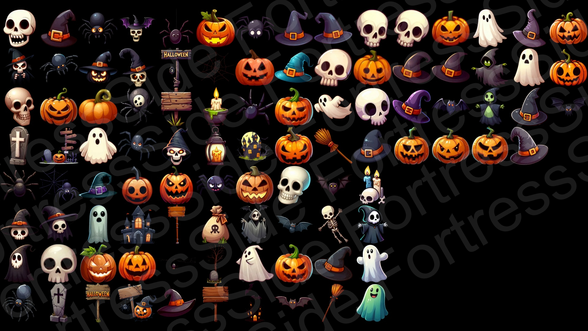 Halloween theme Pack 4 - 500+ Sprites by FortressSide