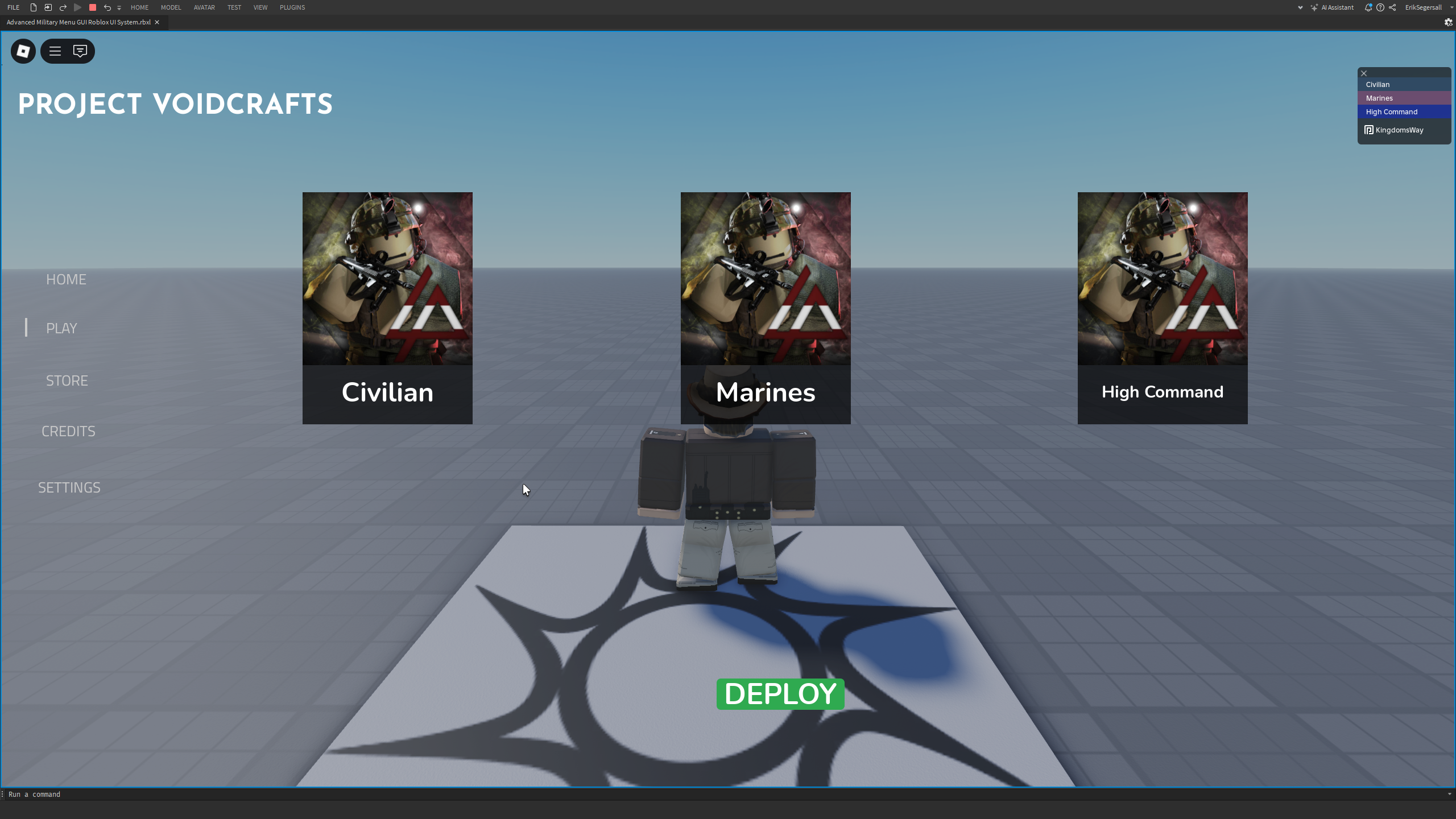 Advanced Military Menu GUI – Complete UI System for Roblox - Roblox Military Menu – Advanced ...