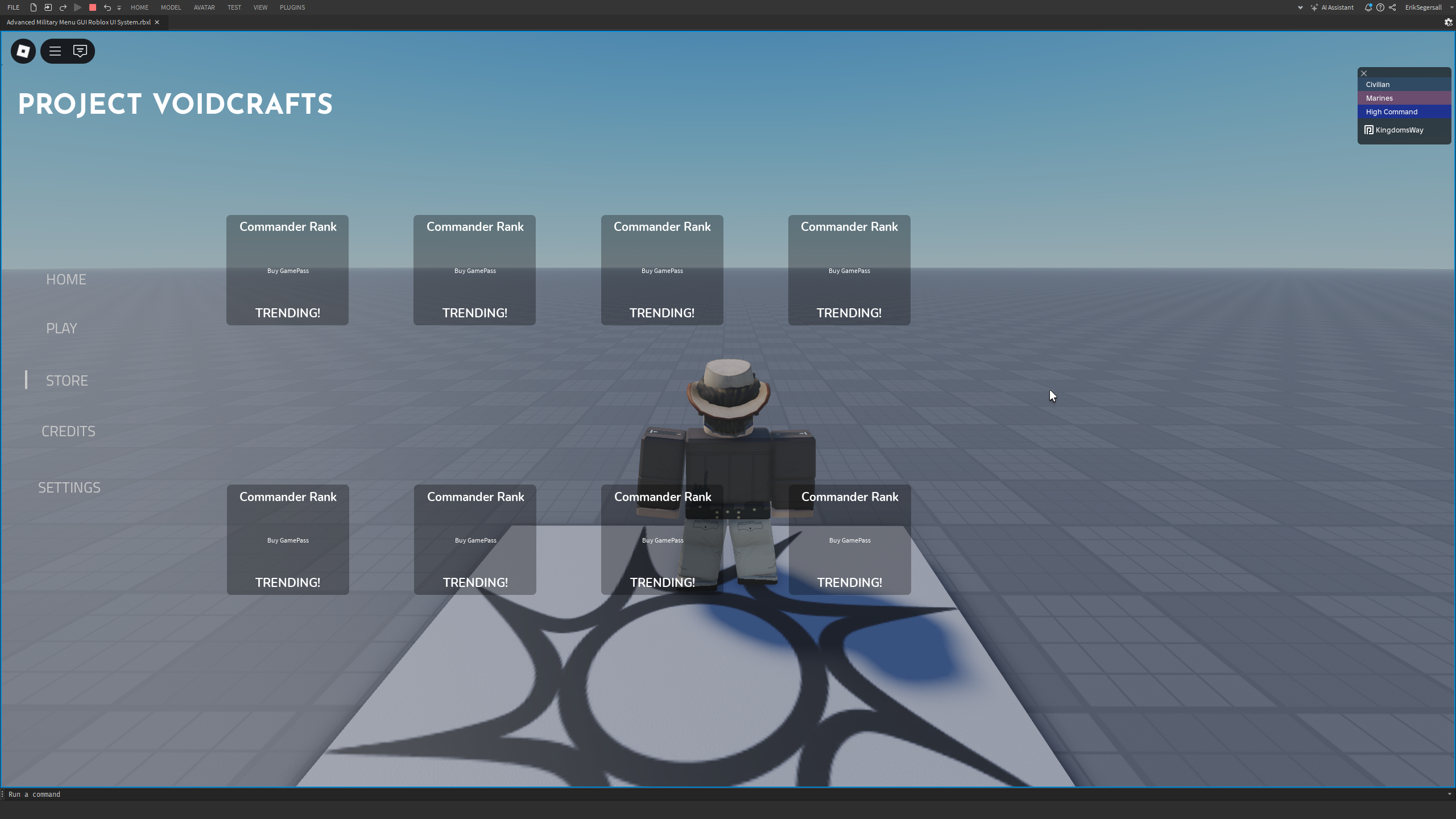 Advanced Military Menu GUI – Complete UI System for Roblox - Roblox Military Menu – Advanced ...