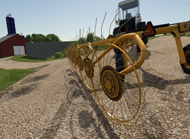 Vermeer VR1224 Rake FS25 by Borrowed Parts Modding