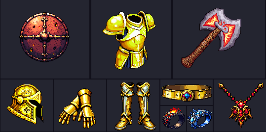 14,000+ Fantasy Pixel Art Weapons Pack – Swords, Bows, Axes, Spears ...