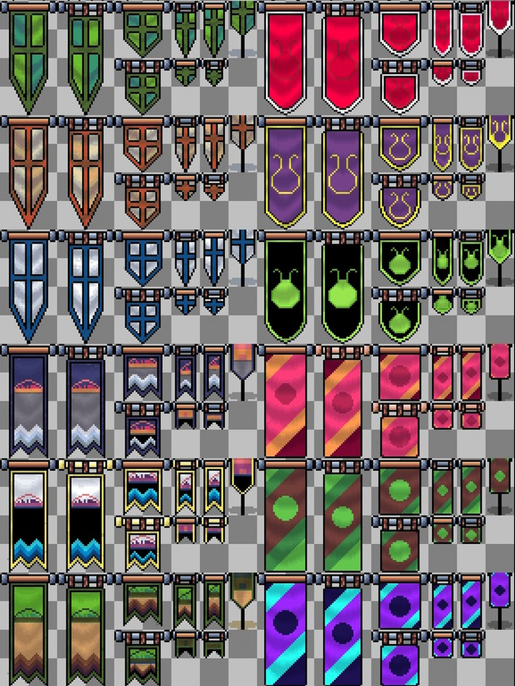 Fantasy Kingdom Banners & Signs - 150+ Pixel Art Assets by Sliver ...