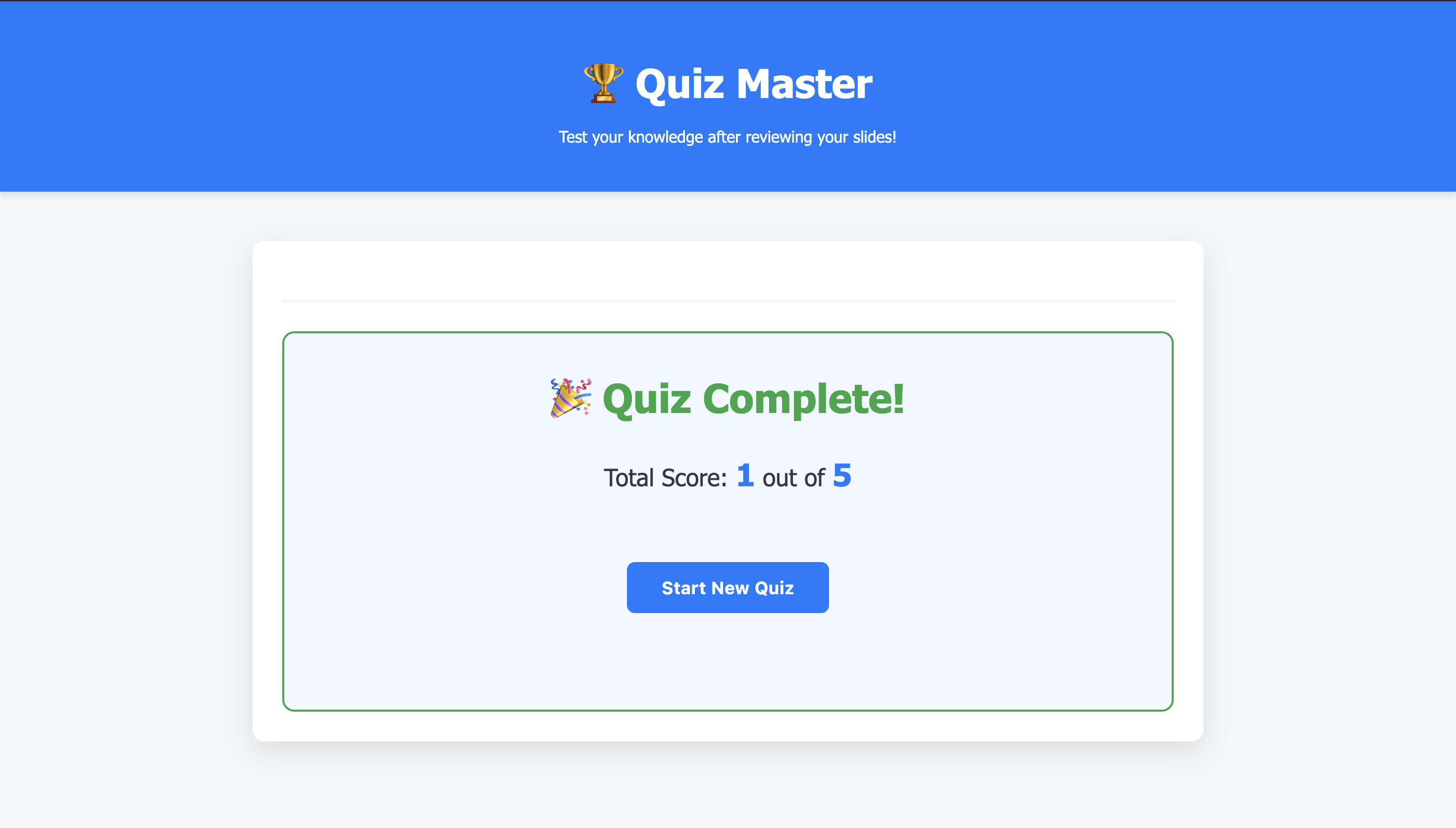 Quiz Master – AI-Powered Lecture Quiz Generator (Full Source Code) by lp8xi
