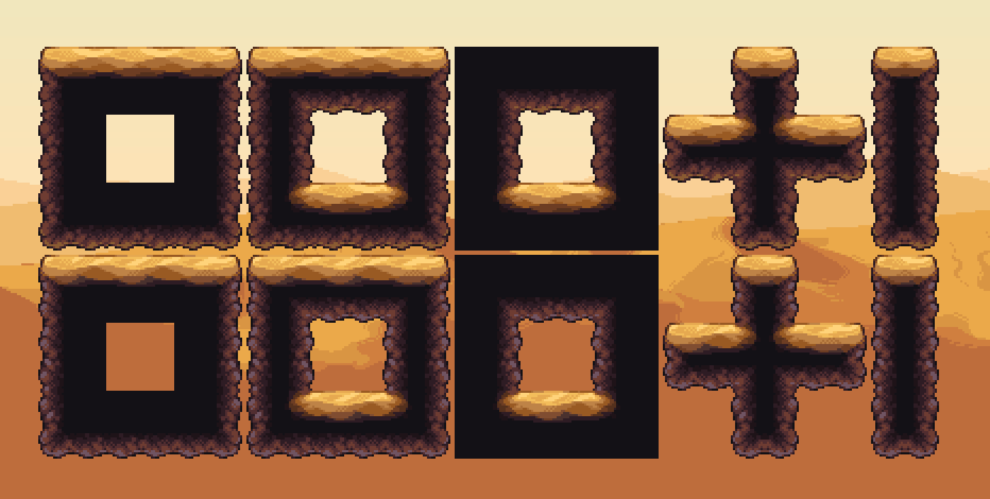 Pixel Art Desert Tiles And Enemie Asset Pack 32x32 by GandalfHardcore