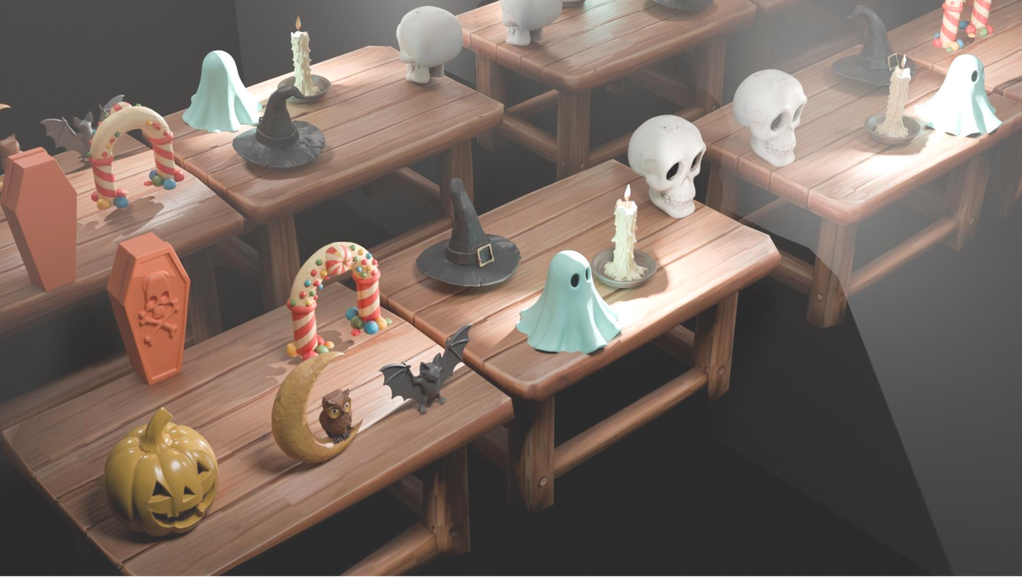 Halloween 3D Models Bundle – 24 STL Files by cetdam