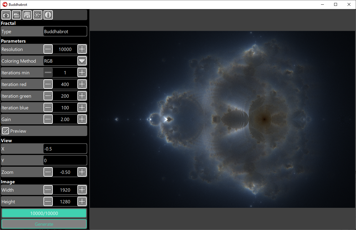 Buddhabrot Explorer by jplajoiedorval