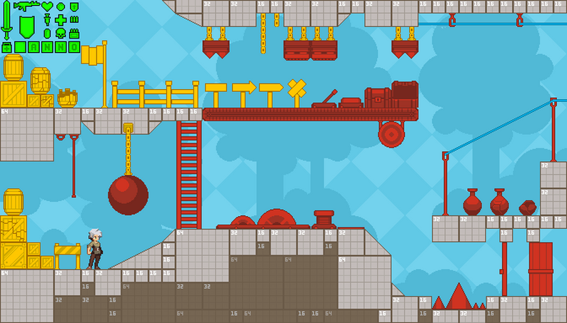 Free - Pixel Art Asset Pack - Sidescroller Fantasy - 16x16 Forest ...