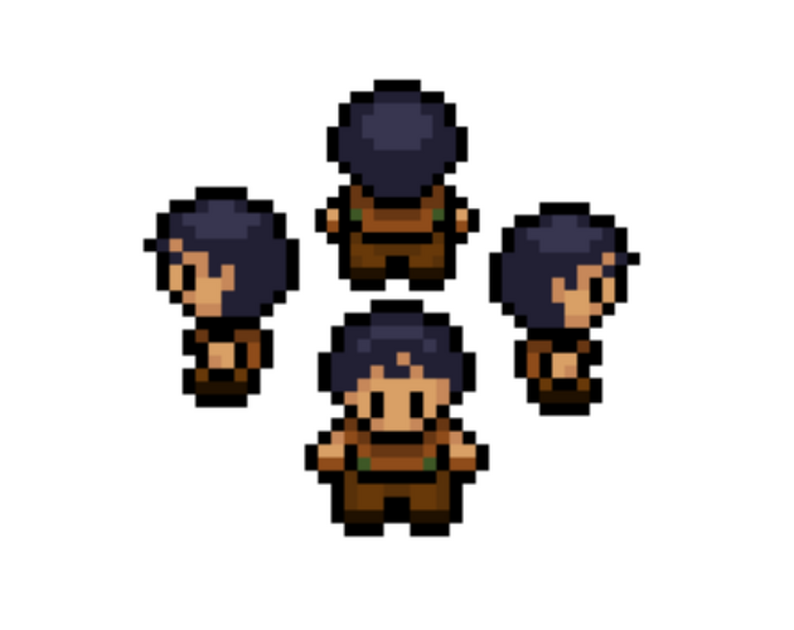 Top-Down RPG Character Sprite – Walk & Idle Animation by Agusstt