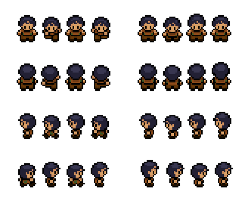 Top-Down RPG Character Sprite – Walk & Idle Animation by Agusstt