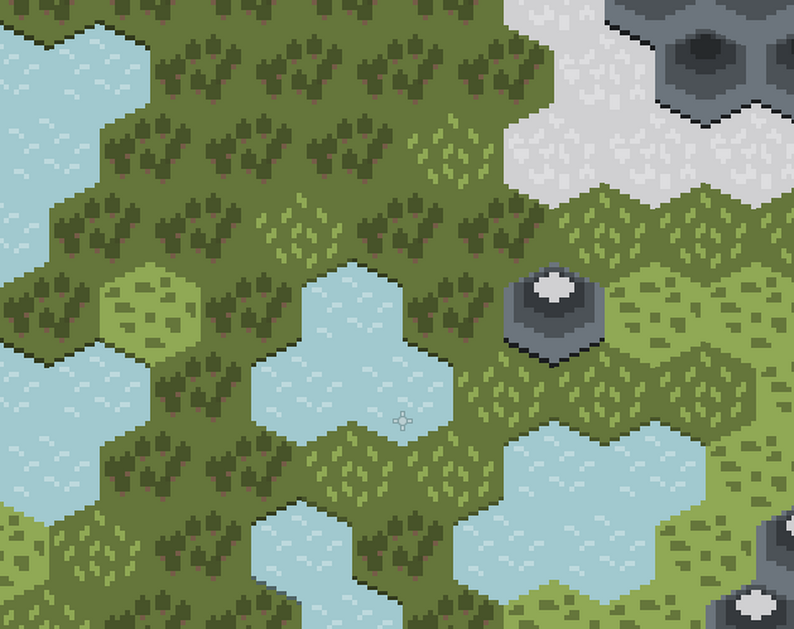 Pixelart / Pixilart Hexagonal Tileset - Free for Commercial Use by Scrython