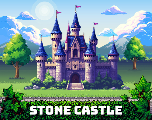 Landscape with a castle by Pixel-Marten by Pixel Marten