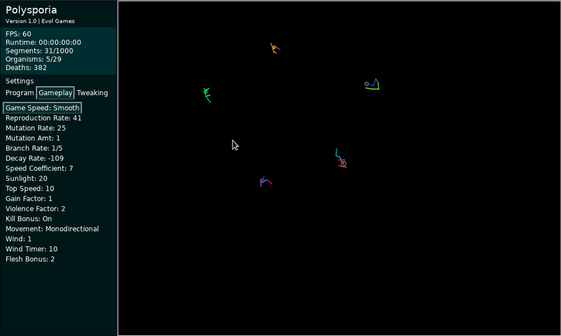 Polysporia: Swarming Evolution Simulator by Evol Games