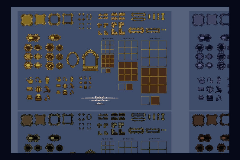 Gothic Pixel UI - Game Asset Pack by AbyssOwl