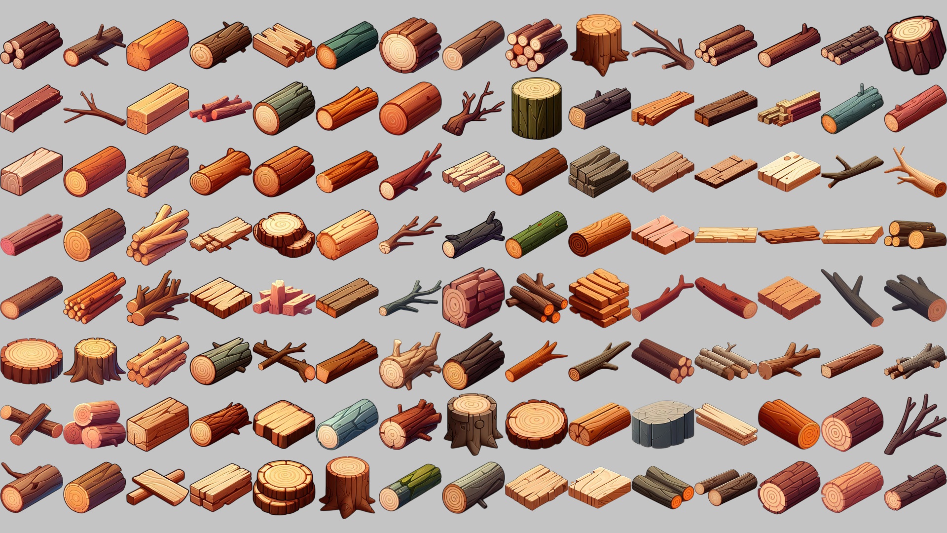 Pack 64 - Wood - 900+ Sprites by FortressSide