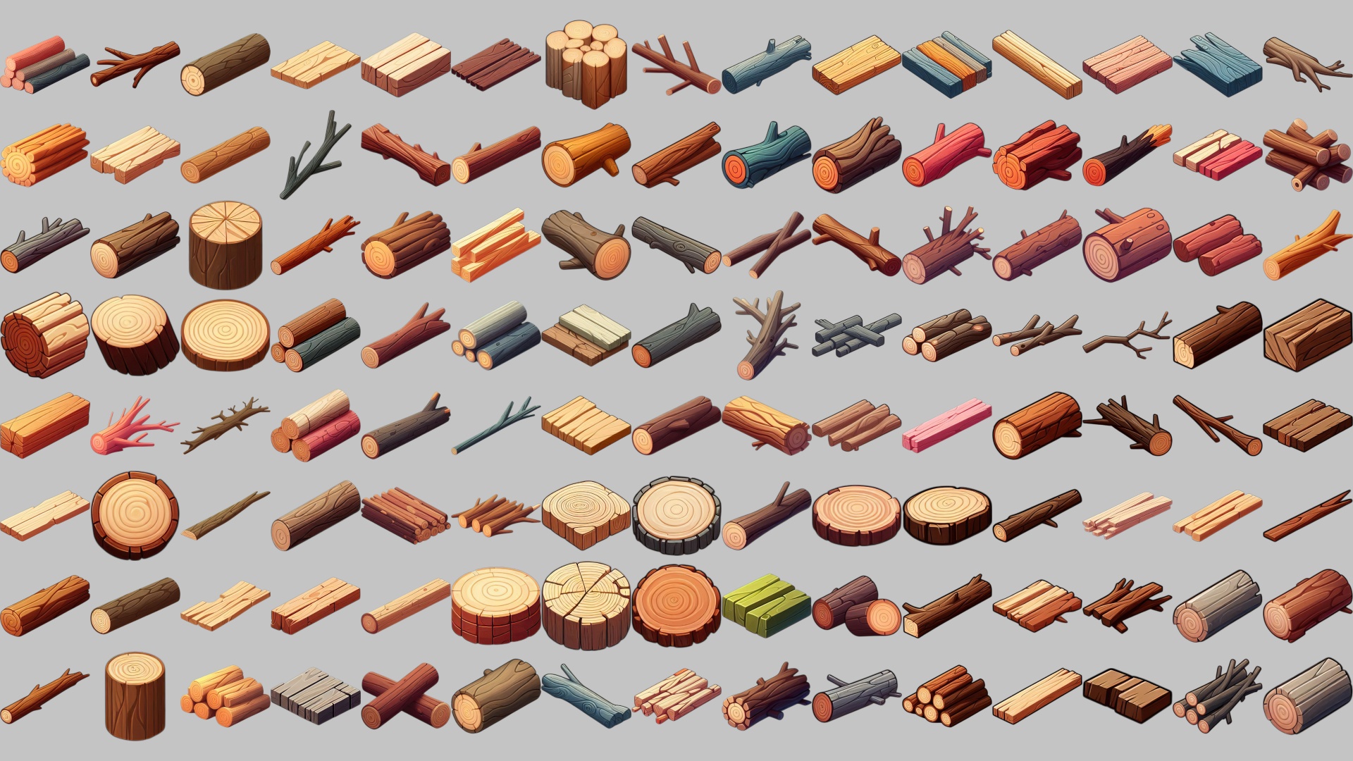 Pack 64 - Wood - 900+ Sprites by FortressSide