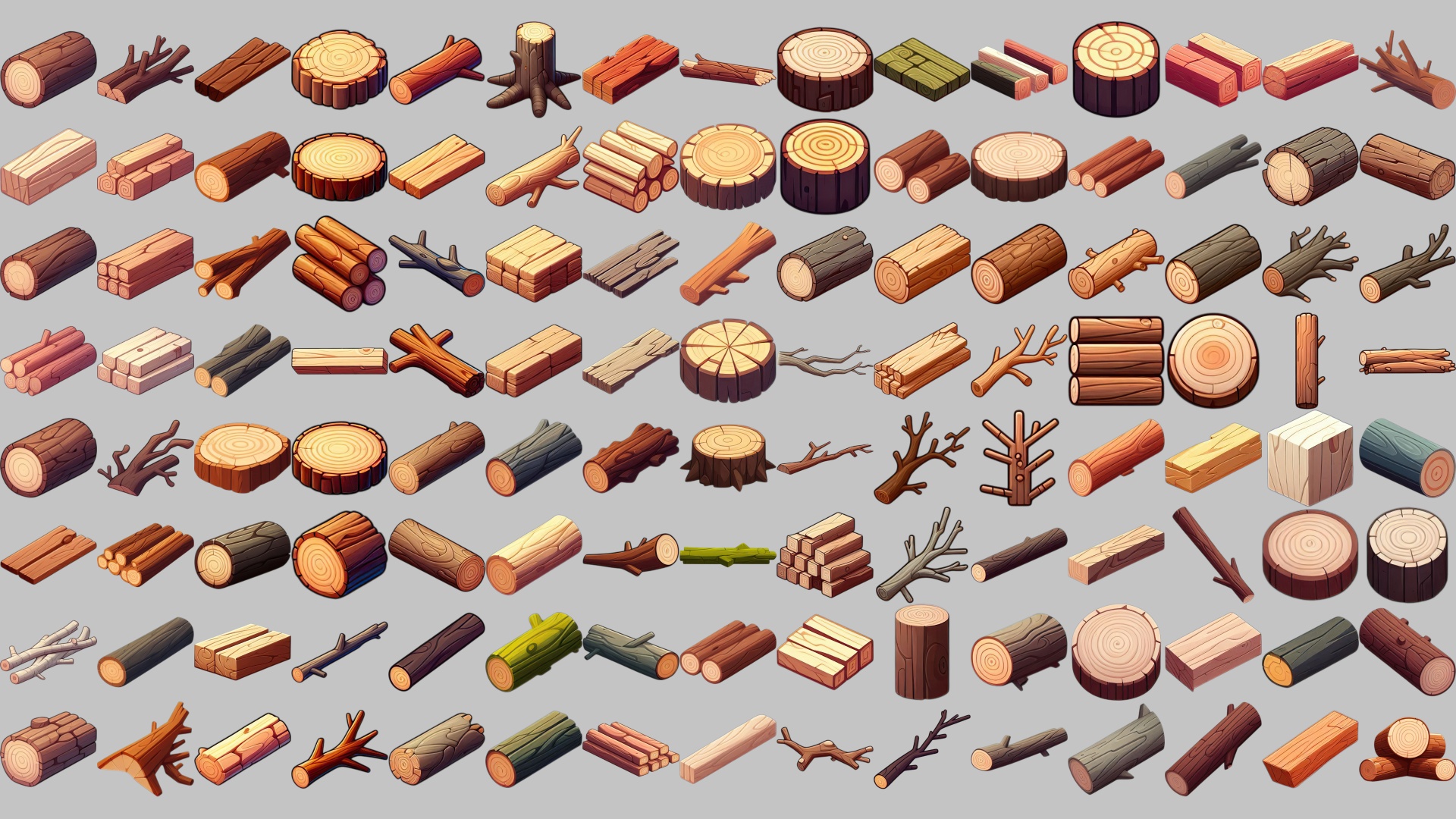 Pack 64 - Wood - 900+ Sprites by FortressSide