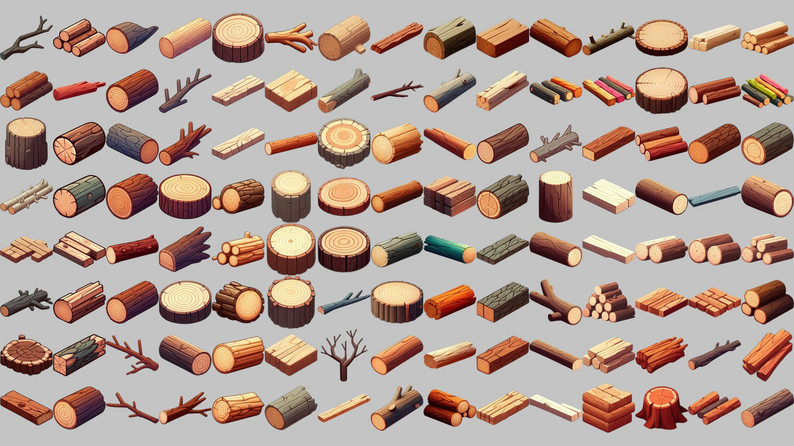 Pack 64 - Wood - 900+ Sprites by FortressSide