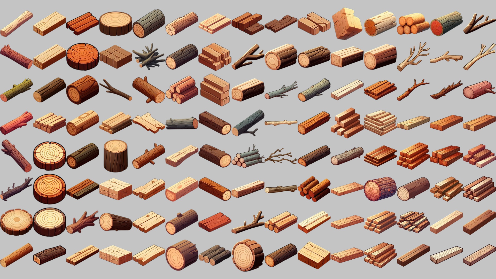 Pack 64 - Wood - 900+ Sprites by FortressSide
