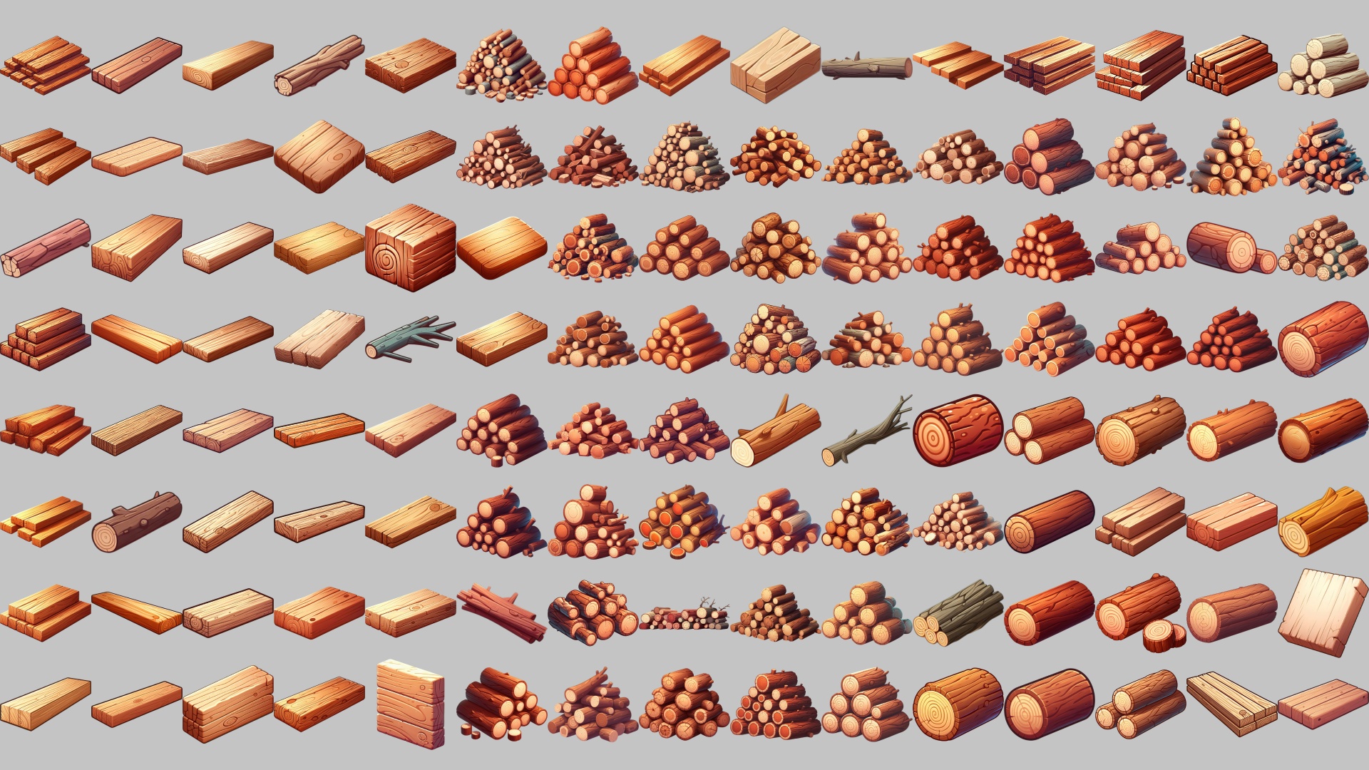 Pack 64 - Wood - 900+ Sprites by FortressSide