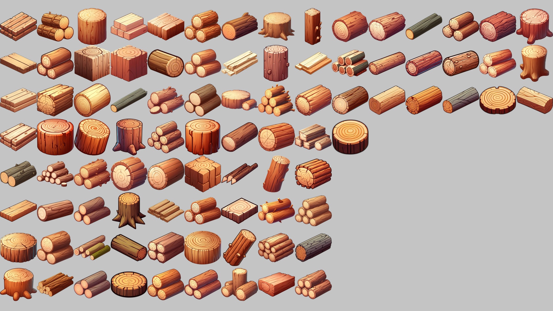 Pack 64 - Wood - 900+ Sprites by FortressSide