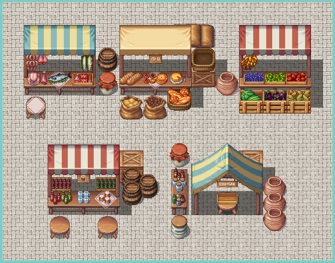 Rustic Town Market Props Pack by Hypnobius