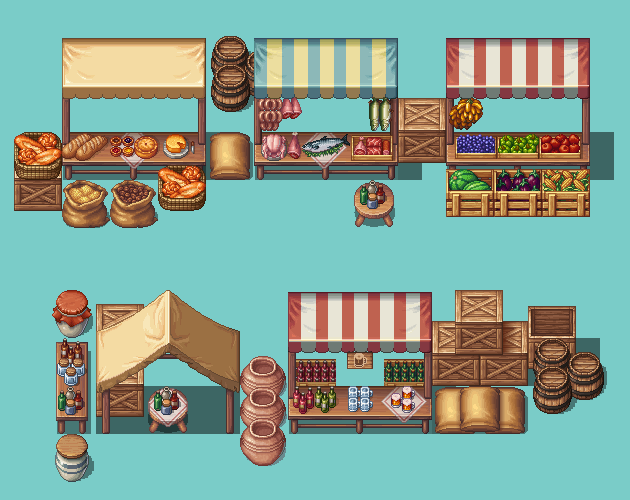 Rustic Town Market Props Pack by Hypnobius