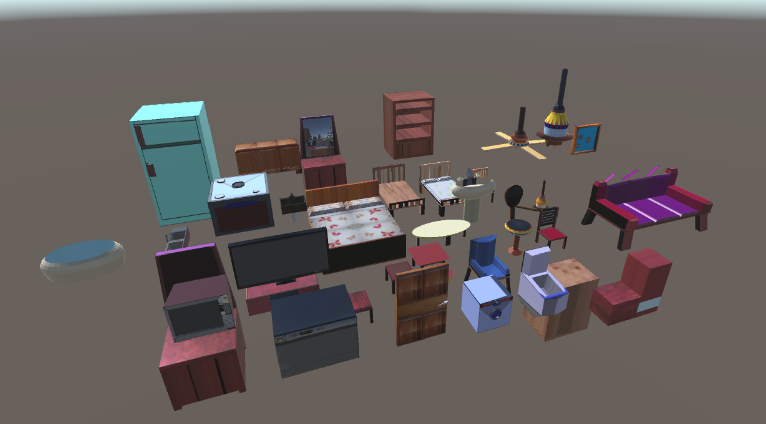 🪑Furniture Models- Low Poly Home Interior Pack (Unity 3D) - 🪑Furniture ...