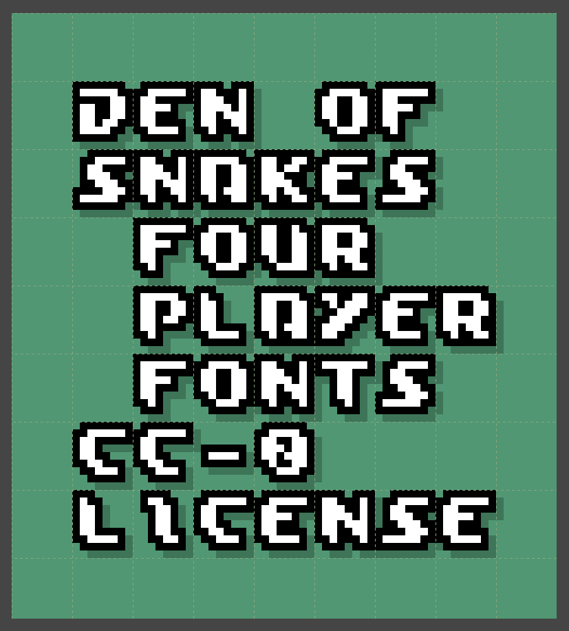 Den Of Snakes Pixel Fonts by bbbbbr