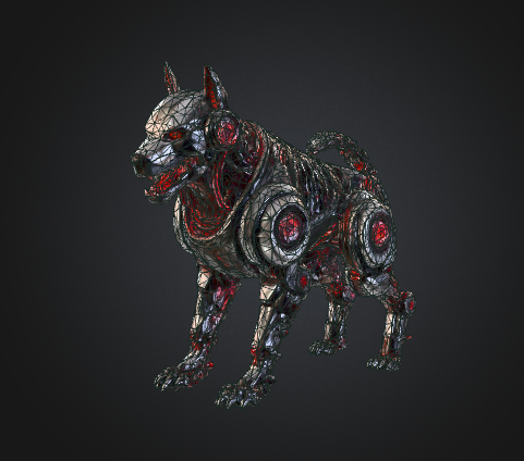 🔴 Steel Fang – The Cybernetic Hound [3D Model] by Joeycan2