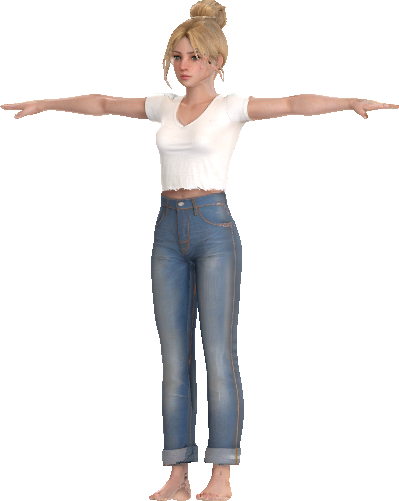 Anime woman Sprites and Models by MrCrafty