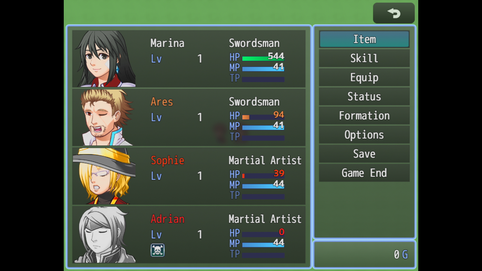RPG Maker - Character Vitals by AceOfAces