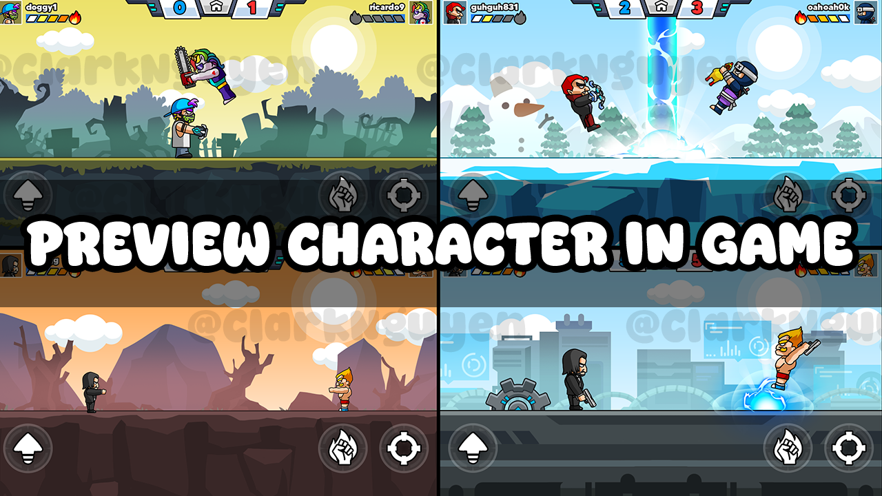2D Character Pack – 20 Unique Fighters (Separated Arms for Animation ...