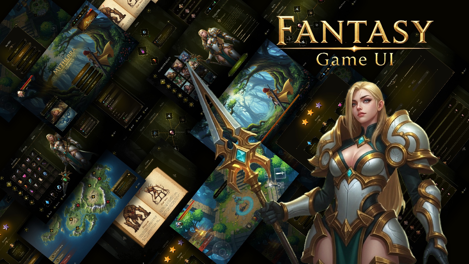 FANTASY RPG UI ASSET PACK [Mytherra Realms] by Ultra knight