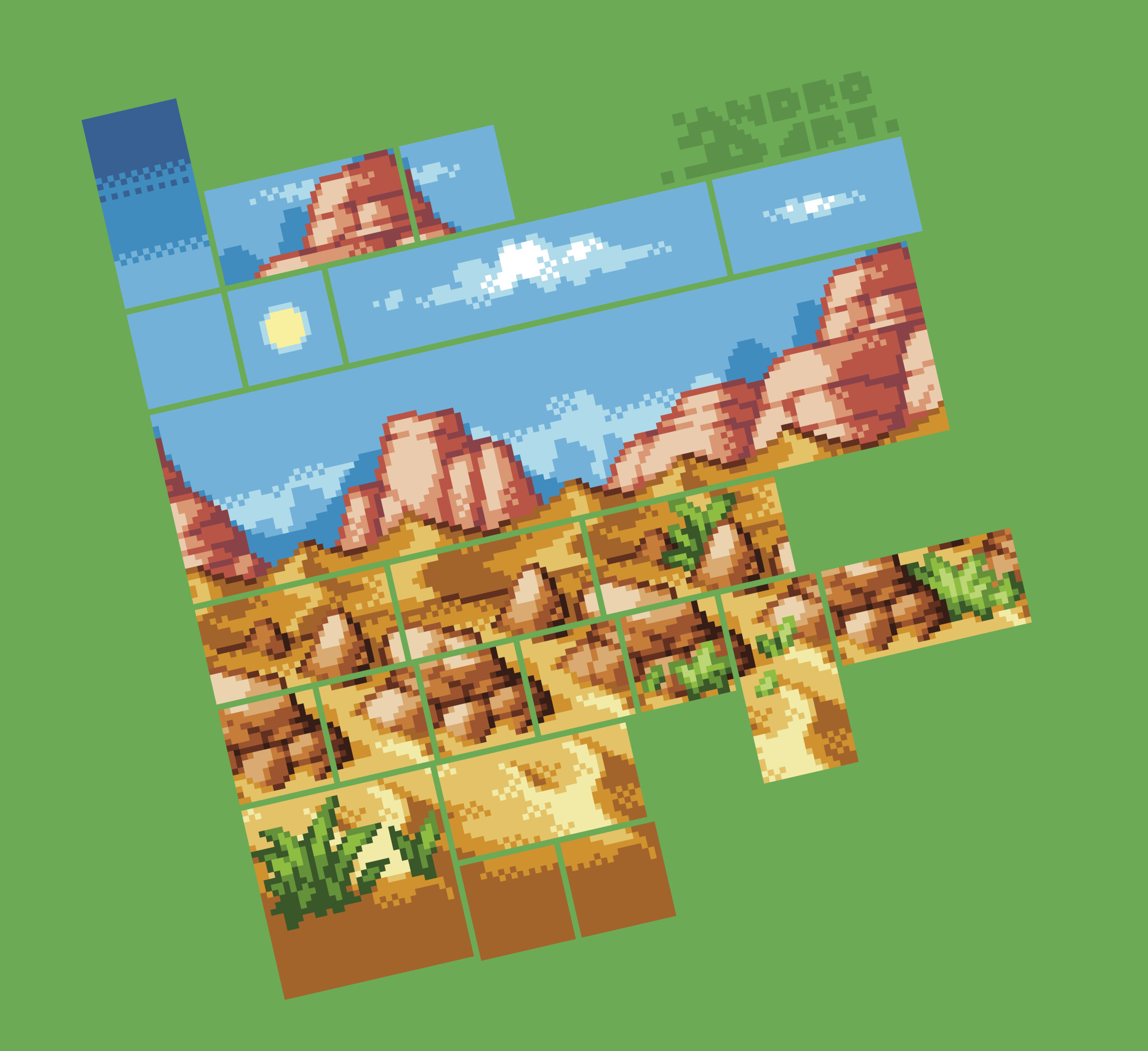 Background TILESET - Desert plains by Andro Art - Pixel Artist