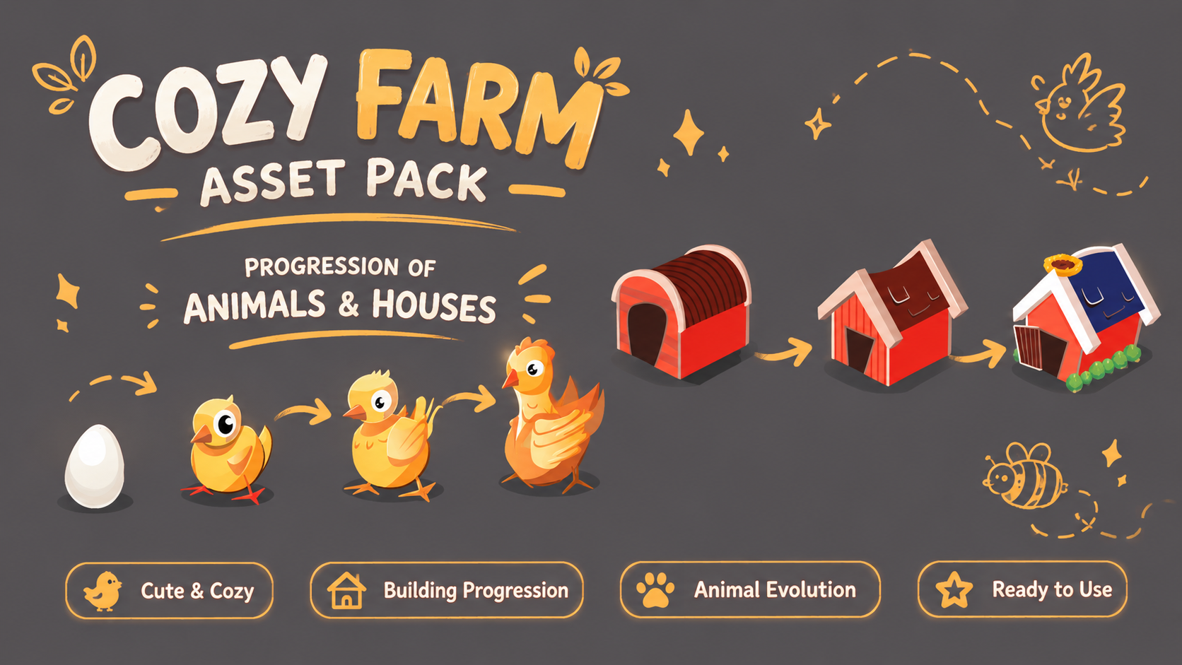Cartoon Farm Animals Pack By Where Is My Hat