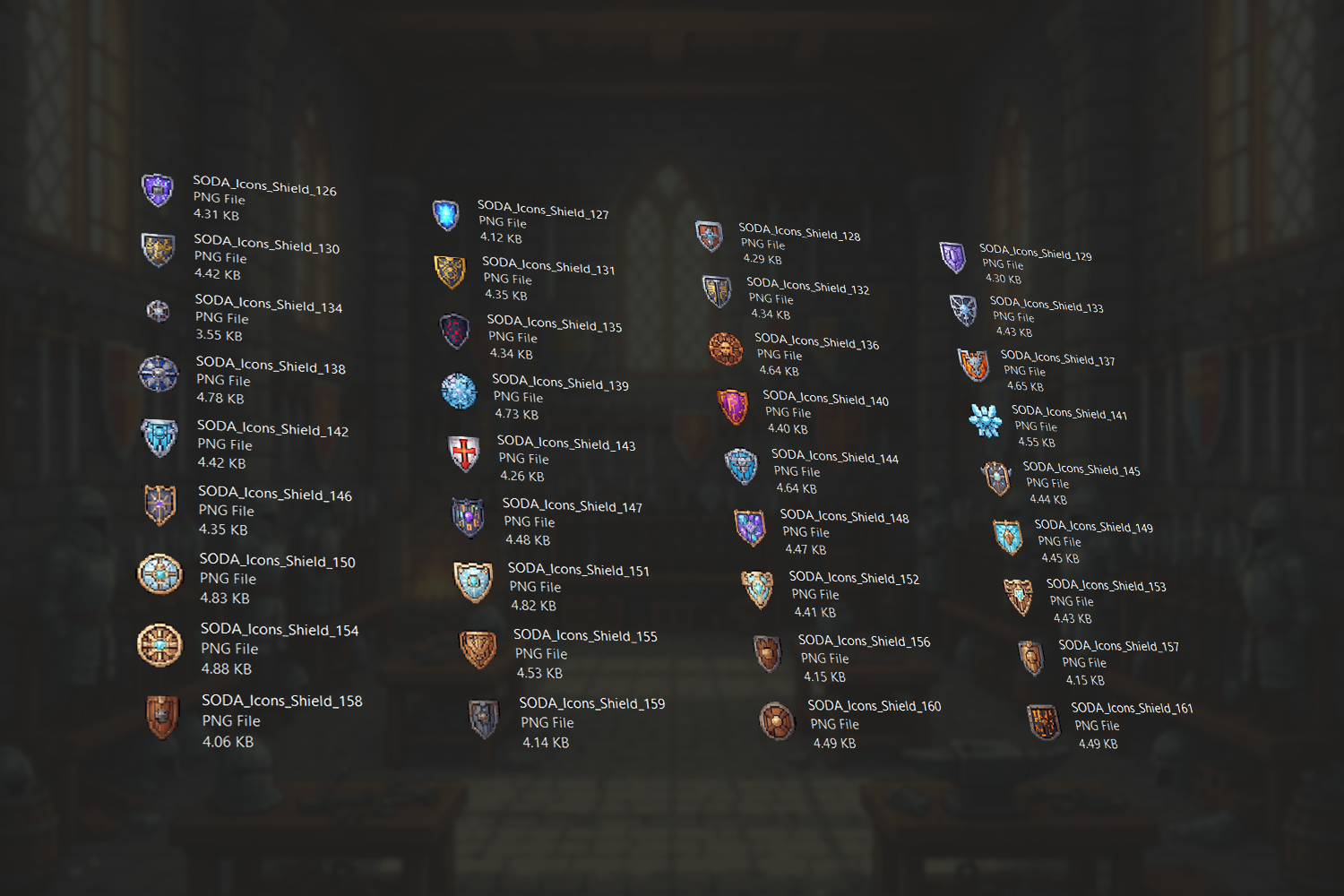 200+ Stylized Shield Icon Set Pack (32x32) by SODA