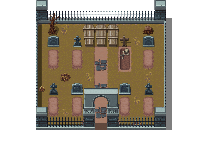Old Town Cemetery Starter Tileset by Hypnobius