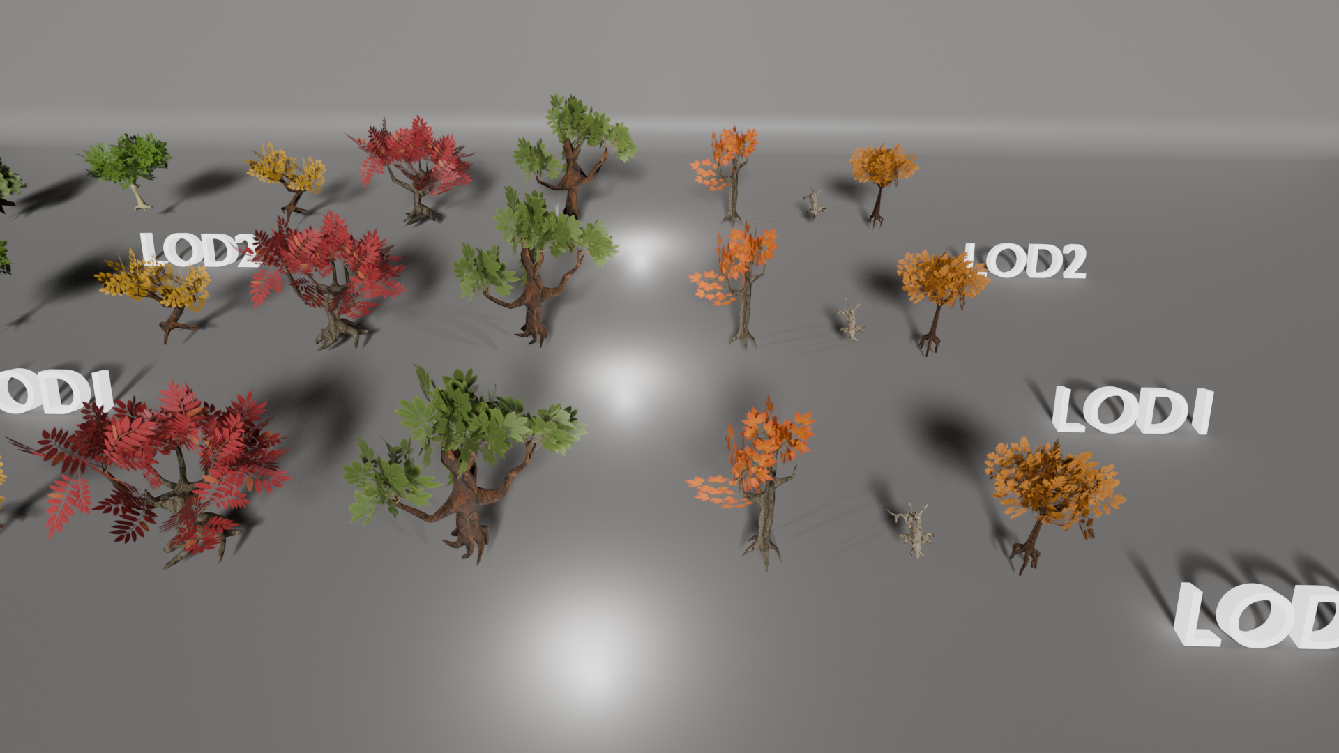 Trees Pack Vol. 1 // 10 Game-Ready Trees with LODs (Unity/Unreal/WebGL ...