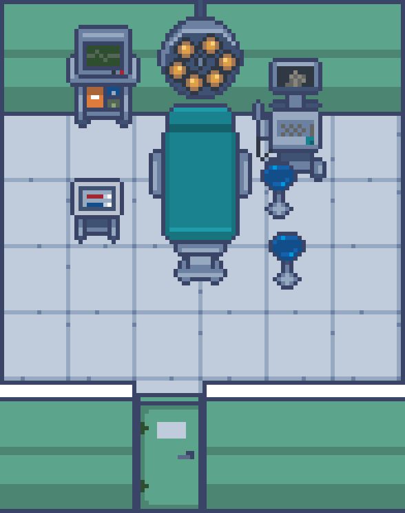Top-Down Hospital Pixel Pack [Free] by Soppycraft