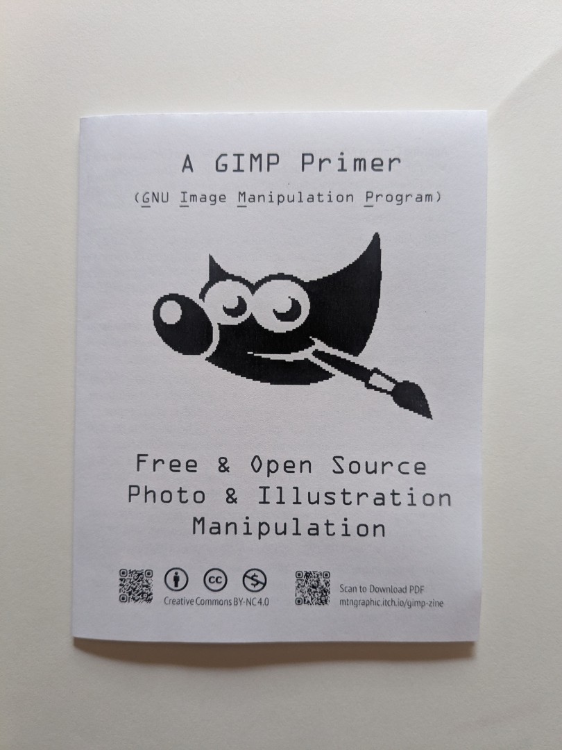 GIMP Primer Zine (Free and Open Image Manipulation) by mtngraphic