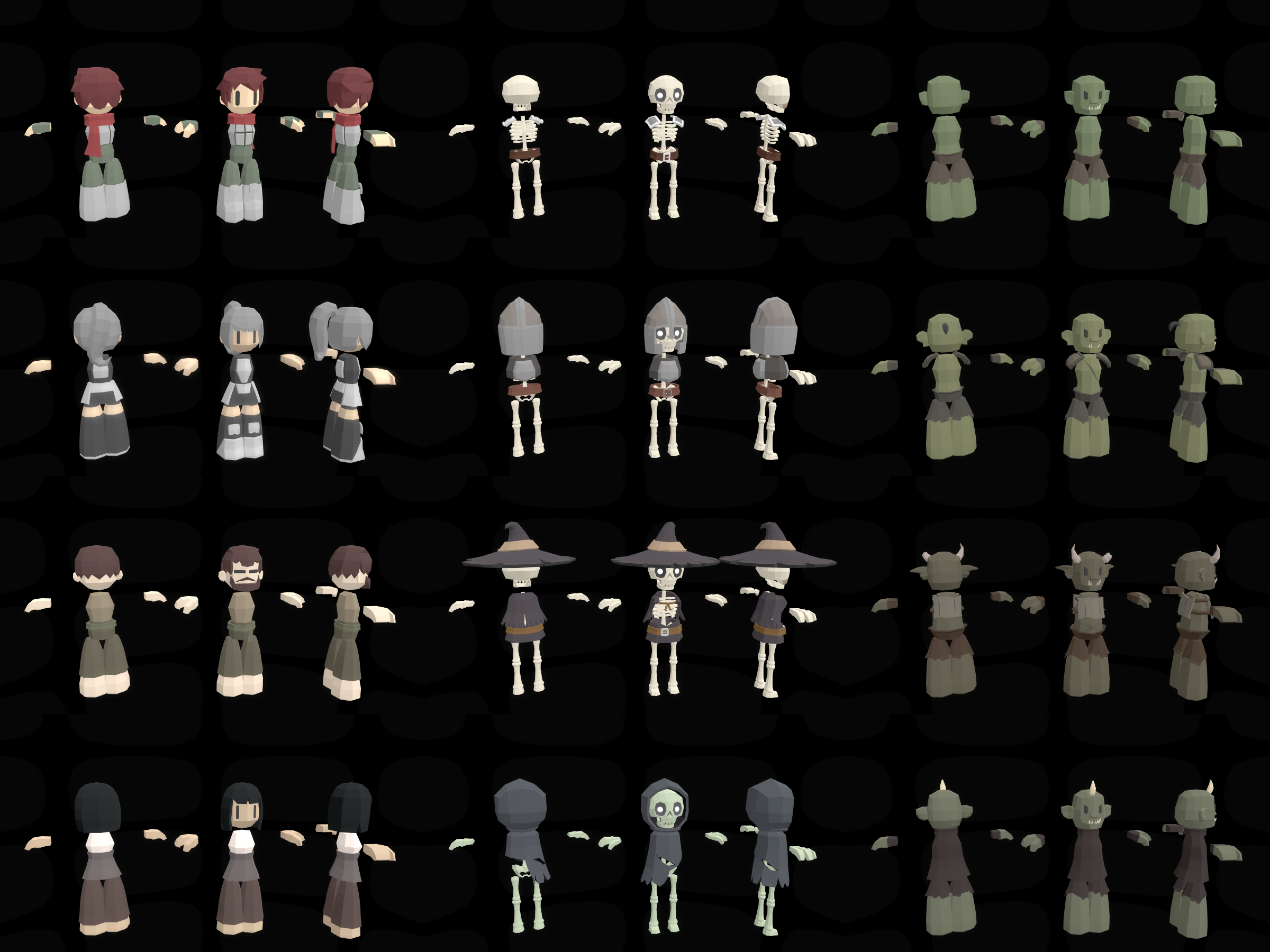Fantasy Pawn Shape Character Pack v2 by TheRulerMeasure