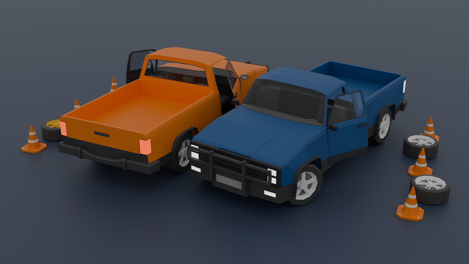 Drivable-Low Poly Cars Pack by Awbmegames